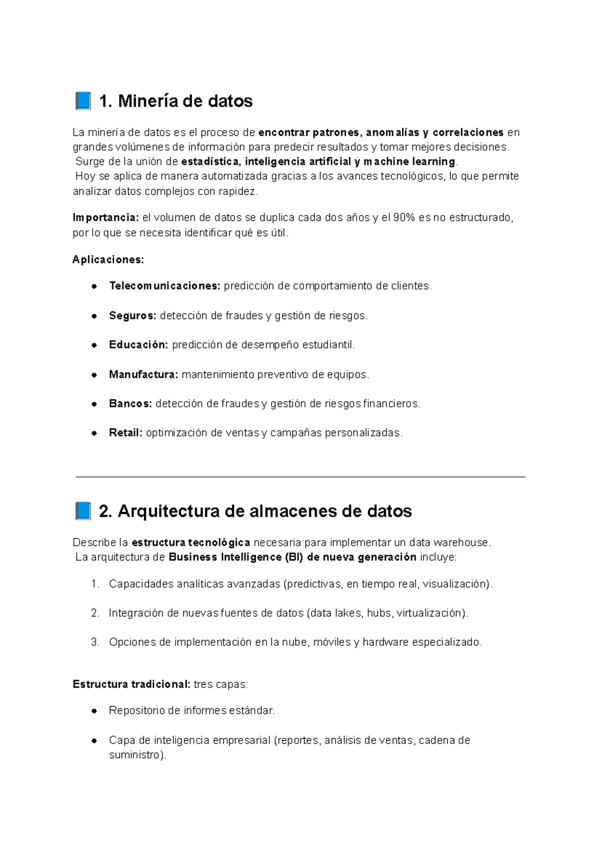 Big Data - Módulo 2: Minería de Datos y Almacenes de Datos - Studocu