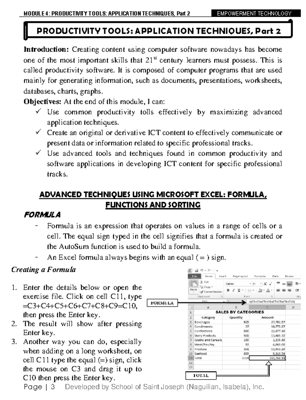 Lesson 6 - Productivity Tools & Techniques in EMTECH - Studocu