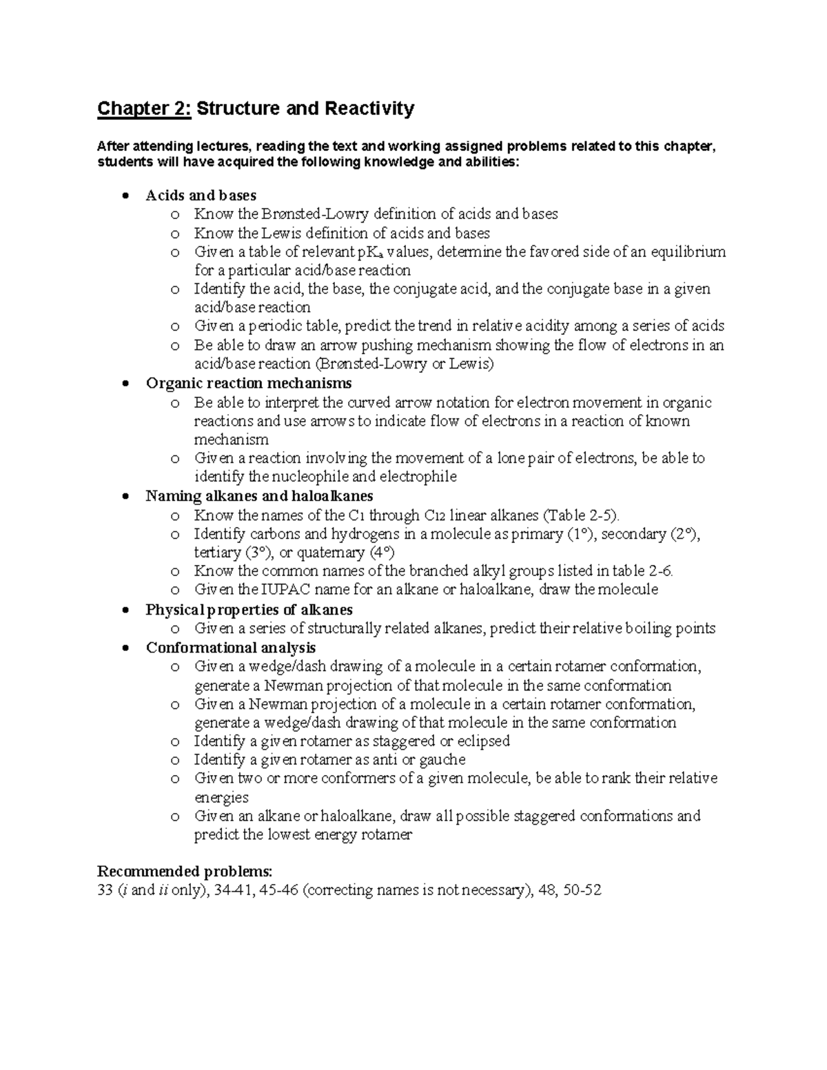 Chapter 2: Structure and Reactivity - Organic Chemistry - Studocu