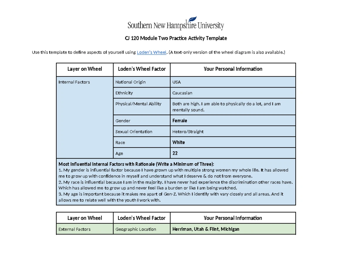 CJ 120 4-3 Project: Cultural Influence on Criminal Justice ...