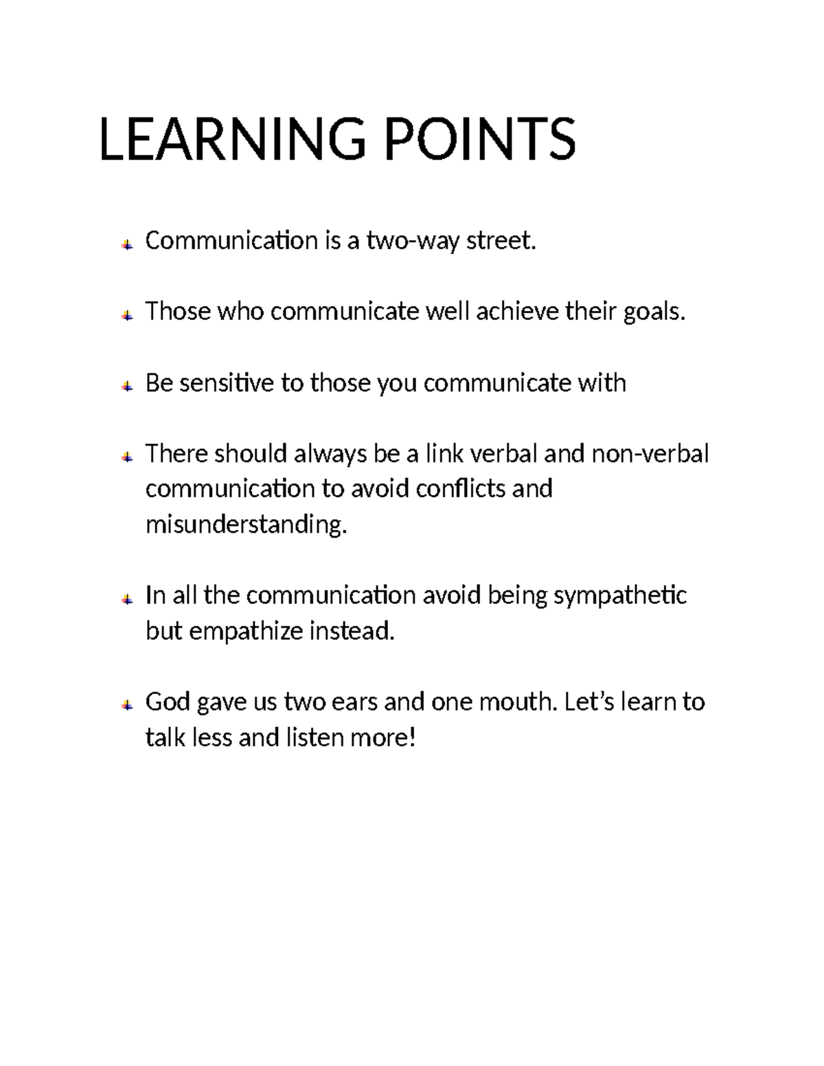 Learning Points - social work importance - REII312 - LEARNING POINTS ...