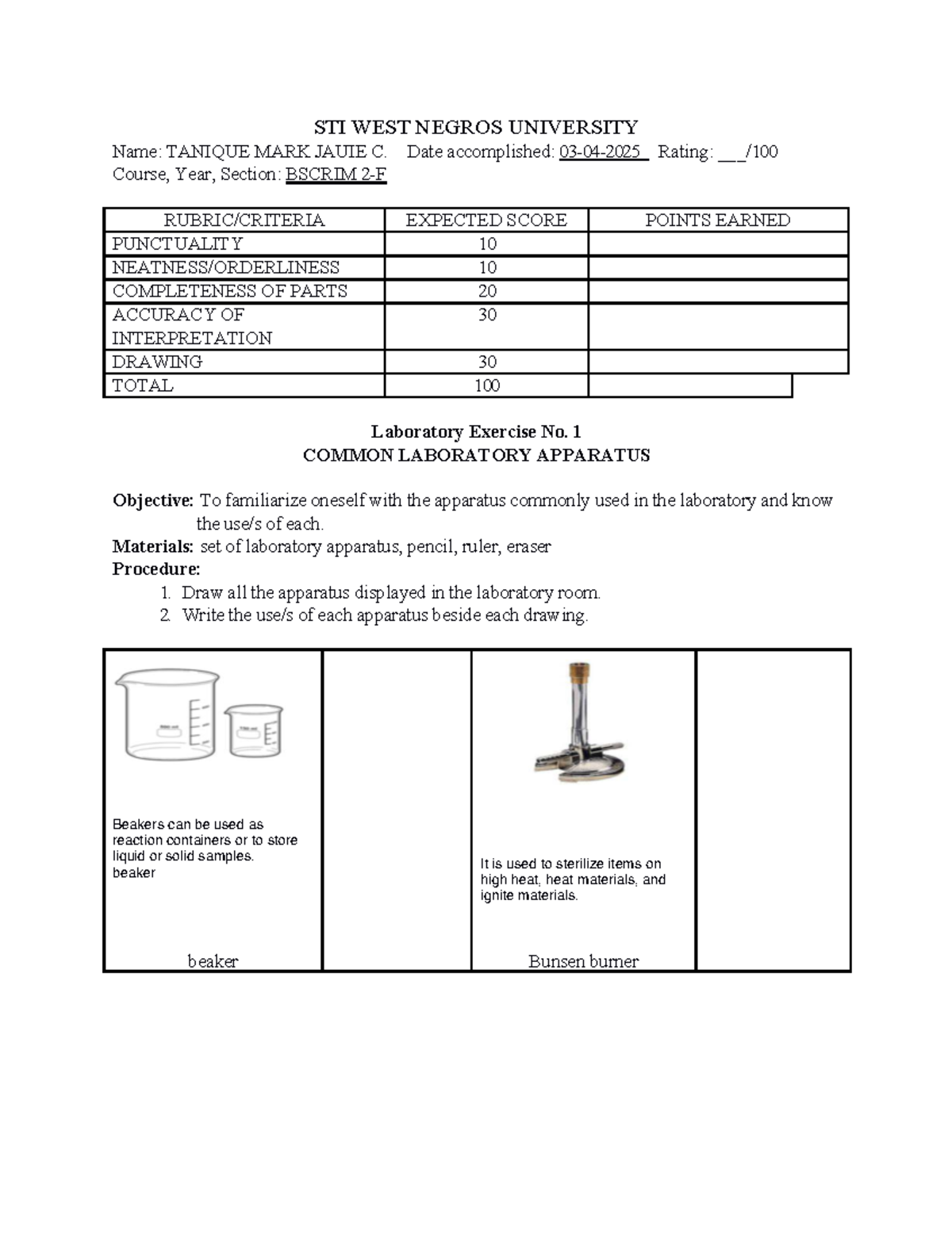 Tanique MARK Jauie C. 1 - Waywha huo - STI WEST NEGROS UNIVERSITY Name ...