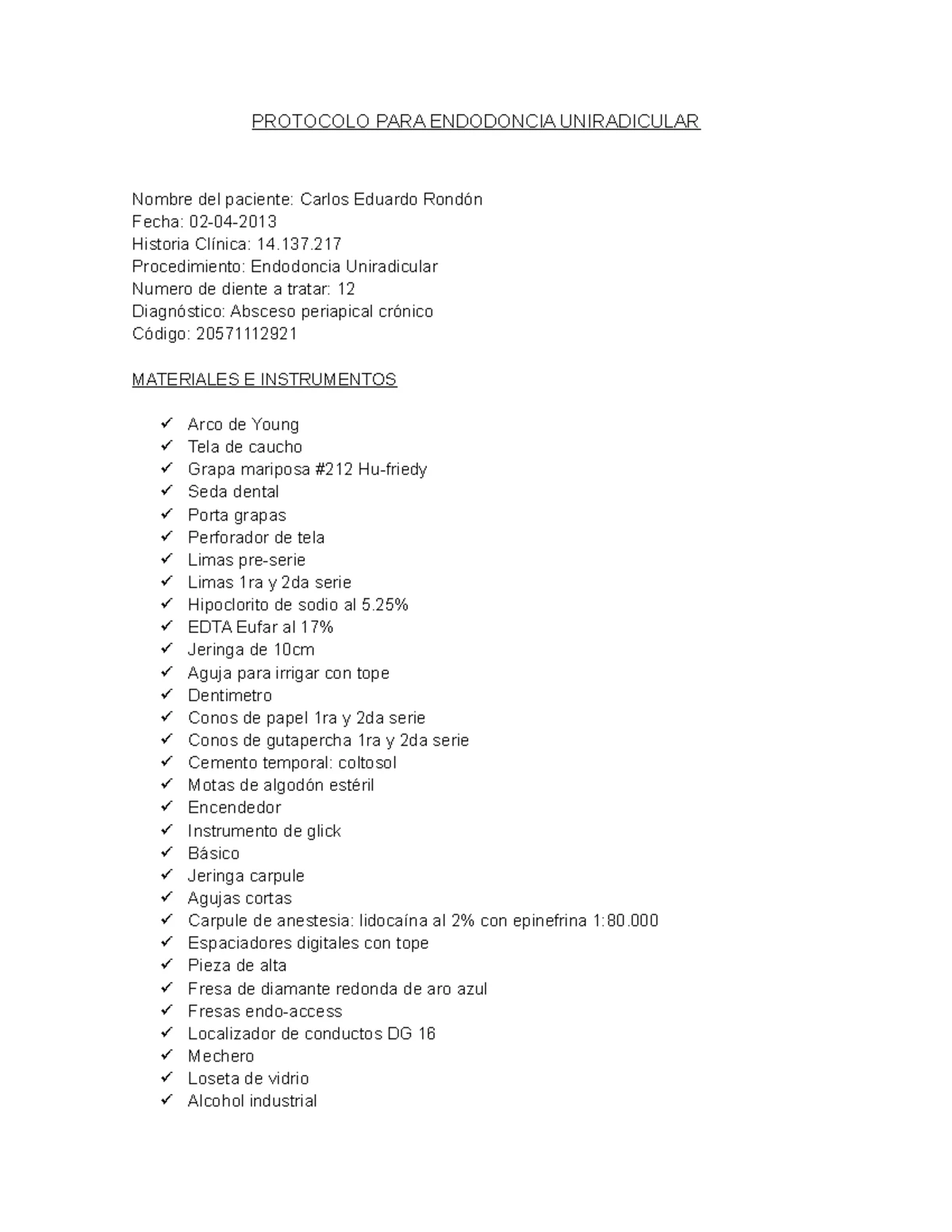Protocolo de Toma de Impresión Definitiva - Fp3 y Materiales - Studocu