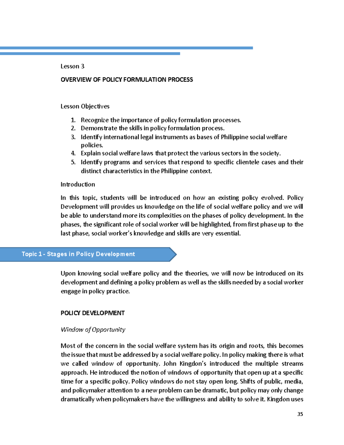 Overview of Policy Formulation Process: Importance & Phases - SW 101 ...