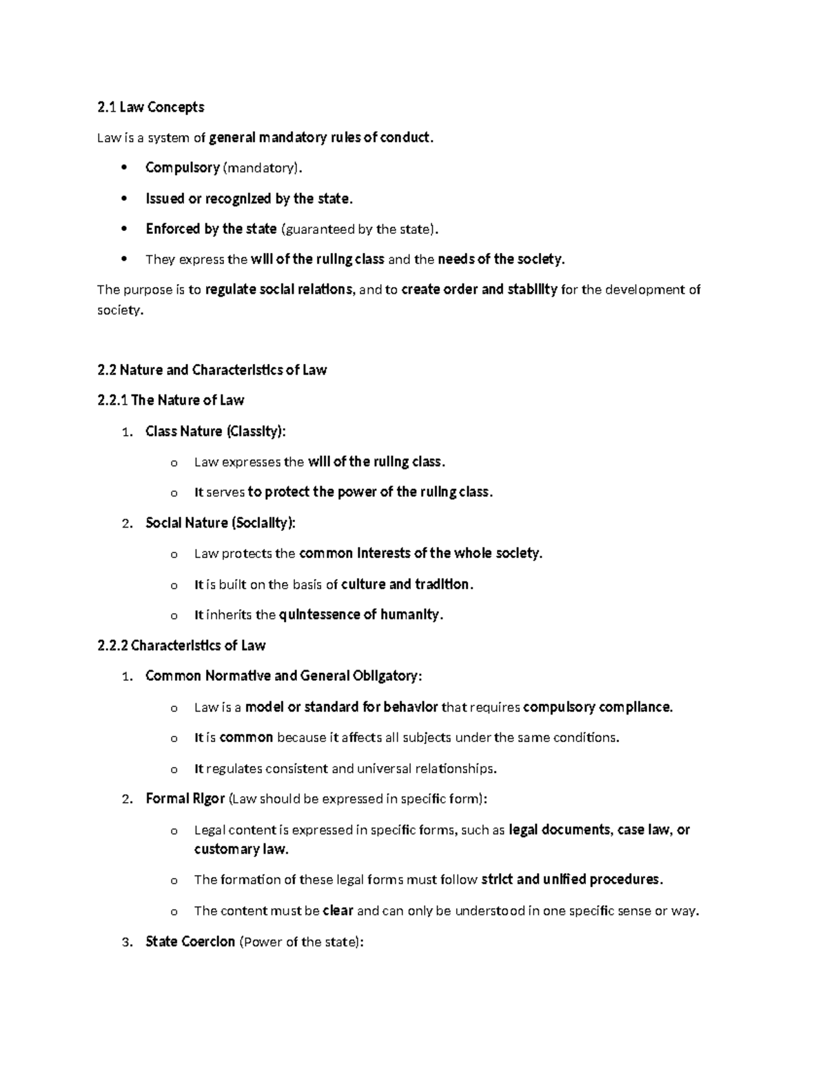 Chapter 2: Key Concepts of Law and Legal Violations - Studocu
