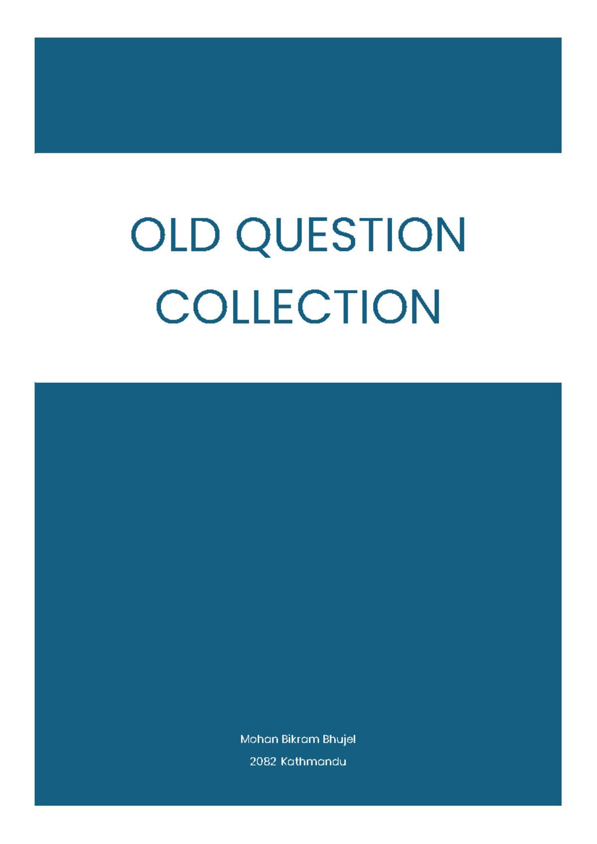 Old Question Collection for Structural & Water Resource Eng. (ENG 2082 ...