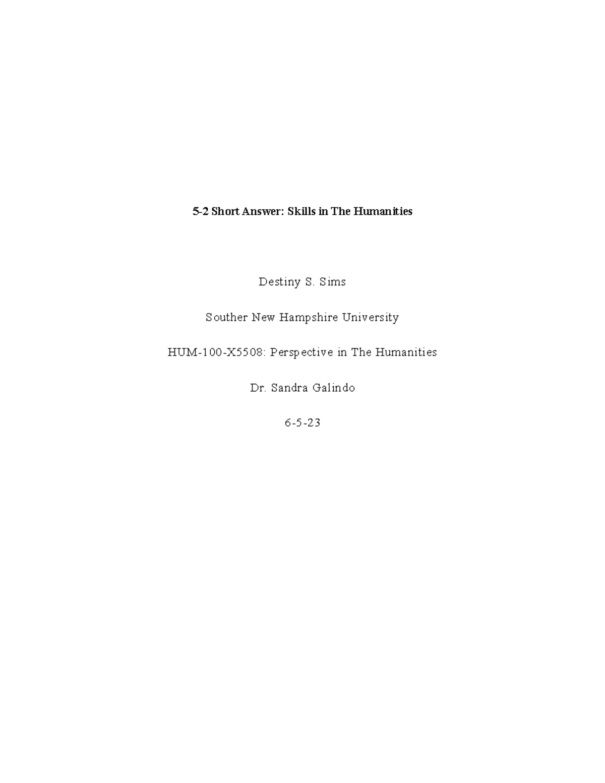 Module 5-2 - Great paper hope it helps - 5-2 Short Answer: Skills in ...