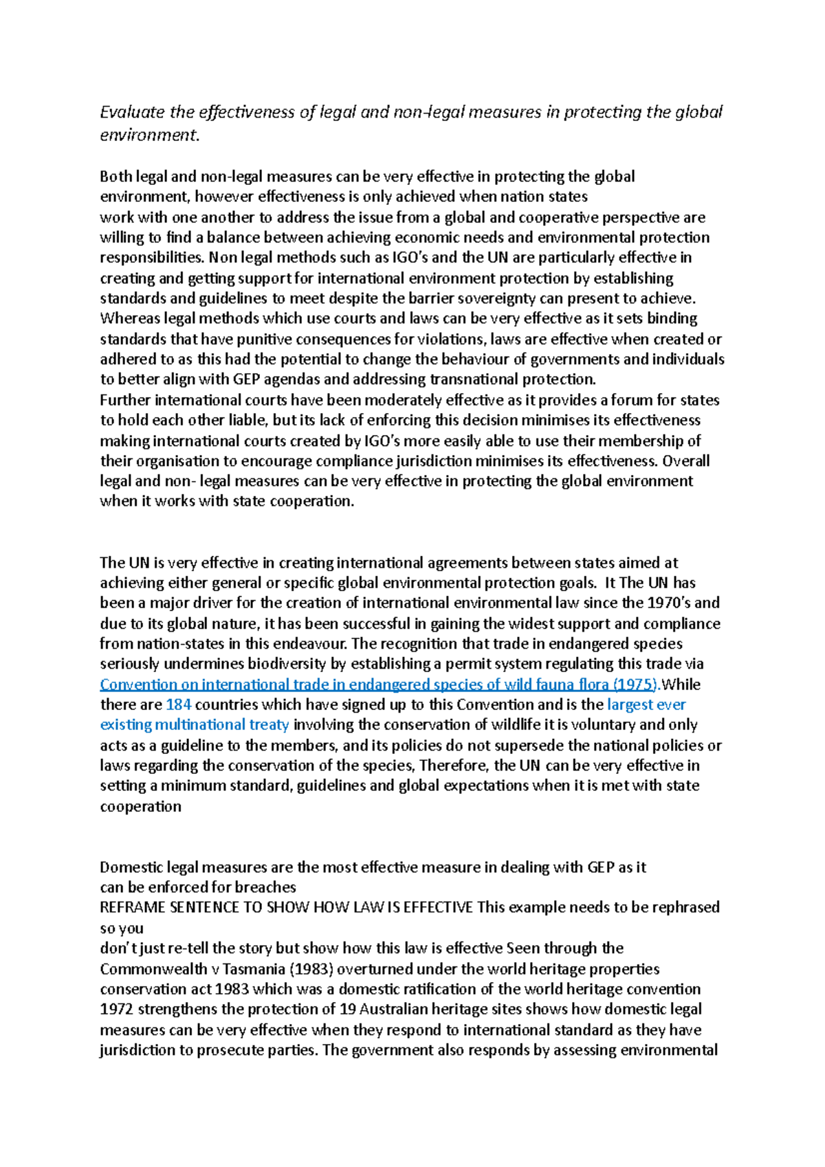 Evaluate the effectiveness of legal and non - Both legal and non-legal ...
