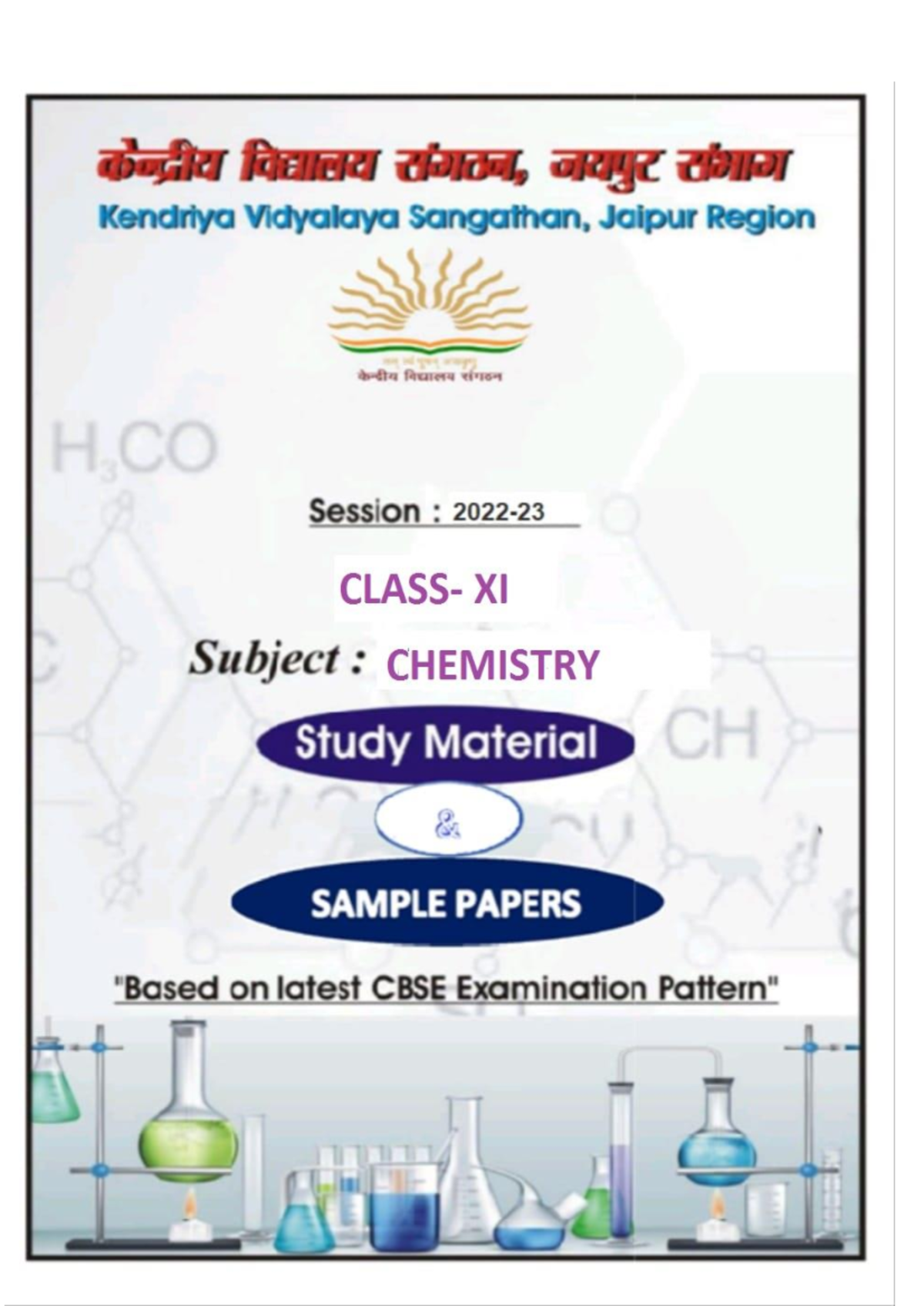 Chemistry Study Material Class XI Final - KENDRIYA VIDYALAYA SANGATHAN JAIPUR REGION Sh. B L ...