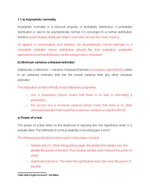 Multiple Linear Regression (MLR) Assumptions Overview: MLR.1 to MLR.6 - Studocu