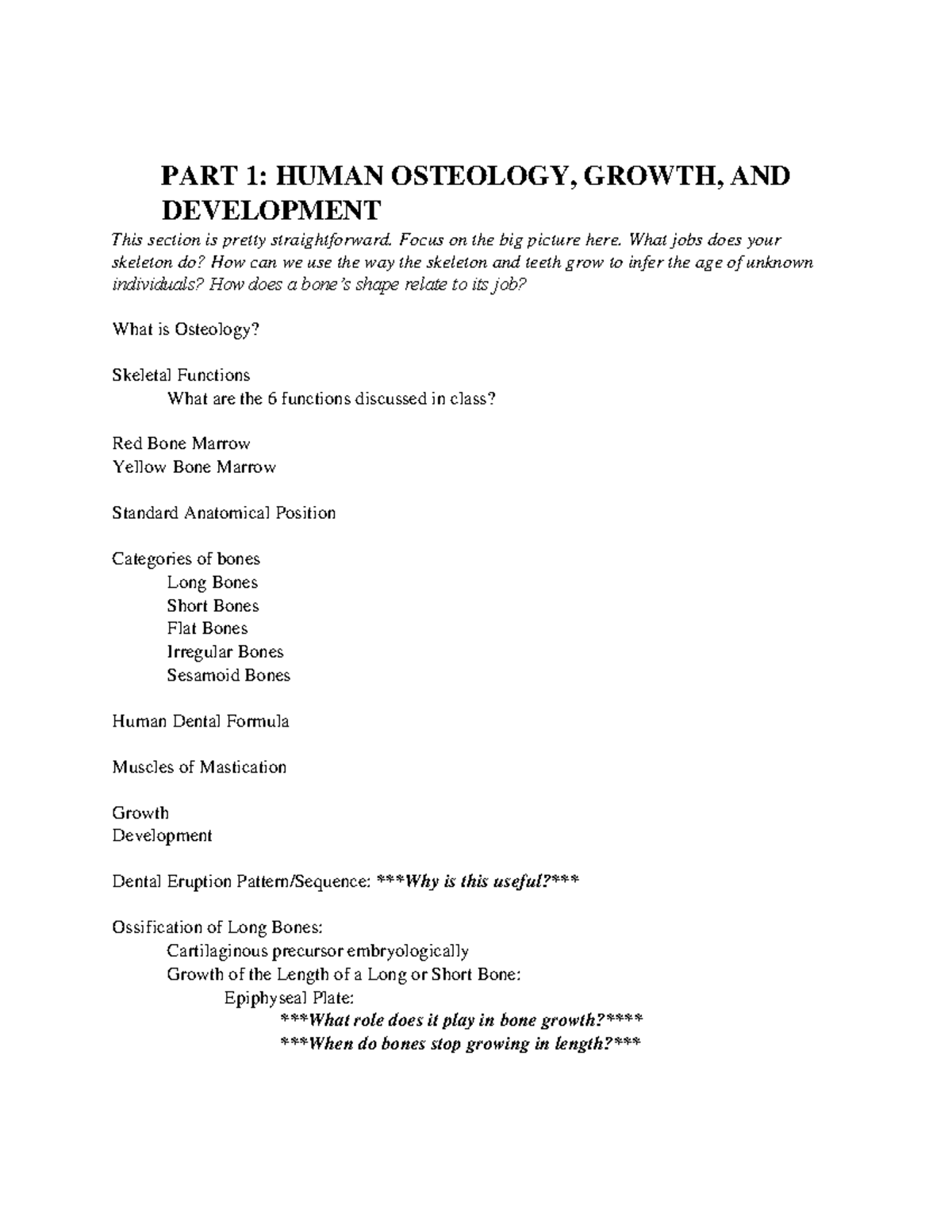 Primate Anatomy and Classification Study Guide (Bio 101) - Studocu