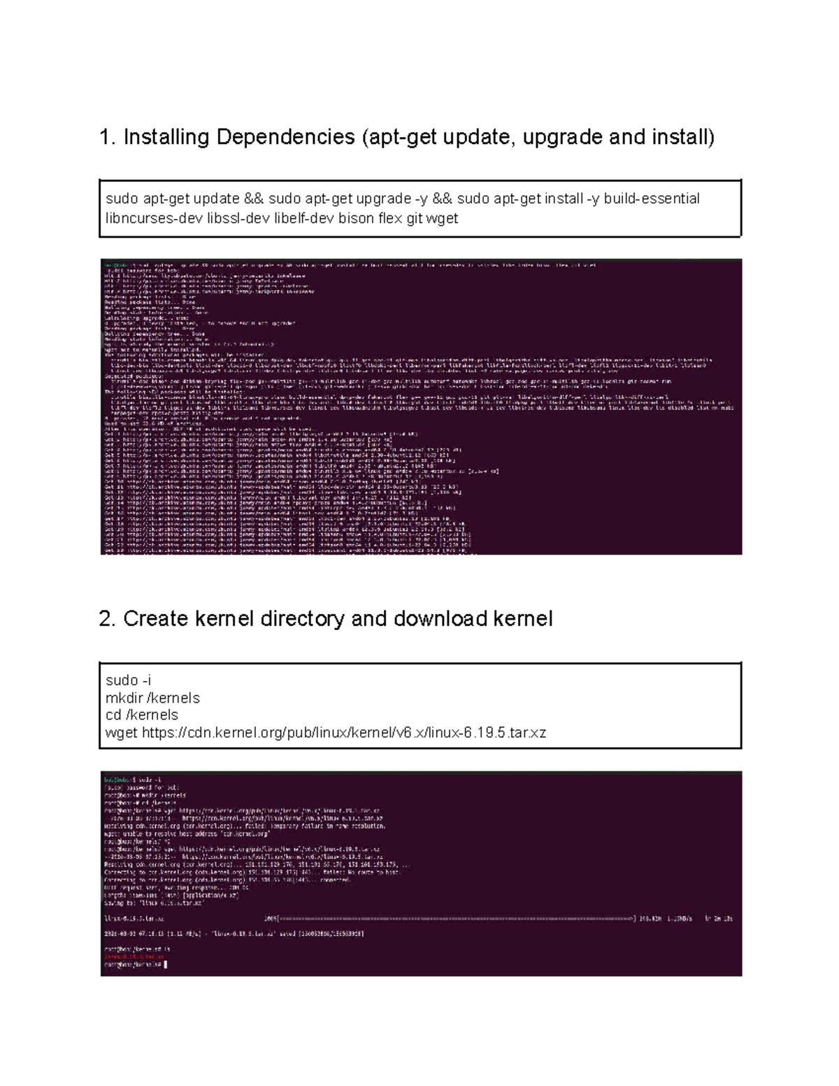 OS Assignment UQBAH - Kernel Installation and Configuration Guide - Studocu
