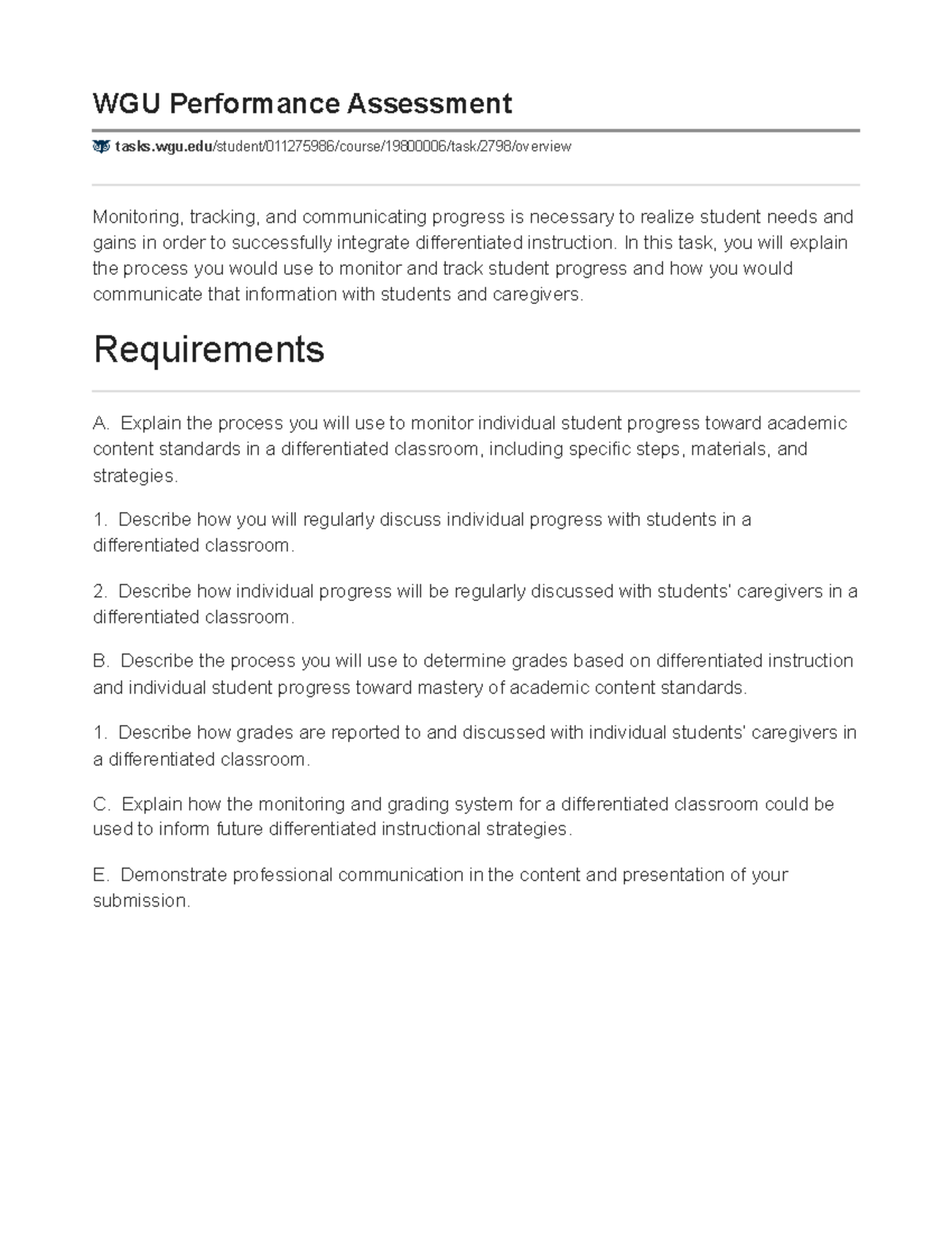 187 Task 4 WGU Performance Assessment - WGU Performance Assessment ...