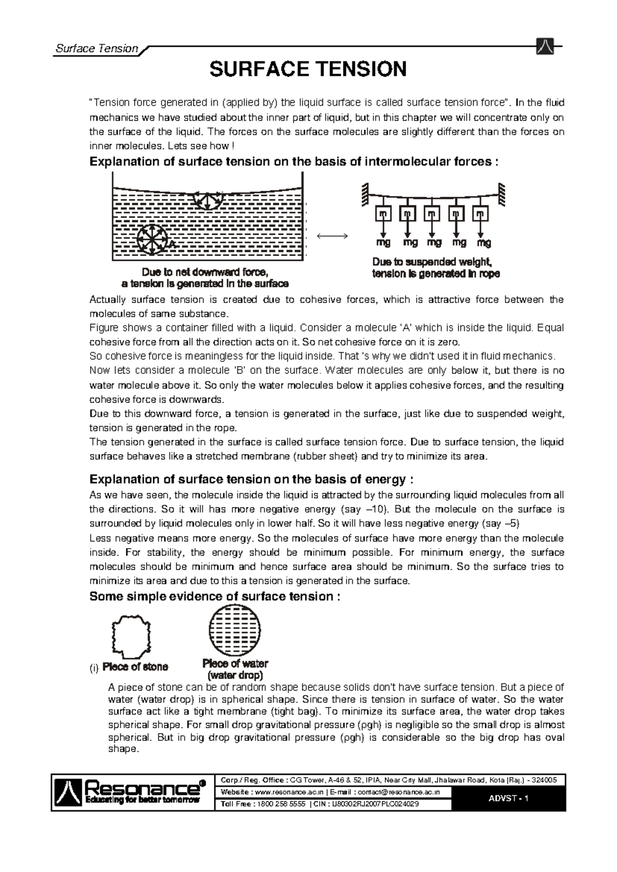 1-Theory Surface Tension PC - Corp./ Reg. Office : CG Tower, A-46 & 52 ...