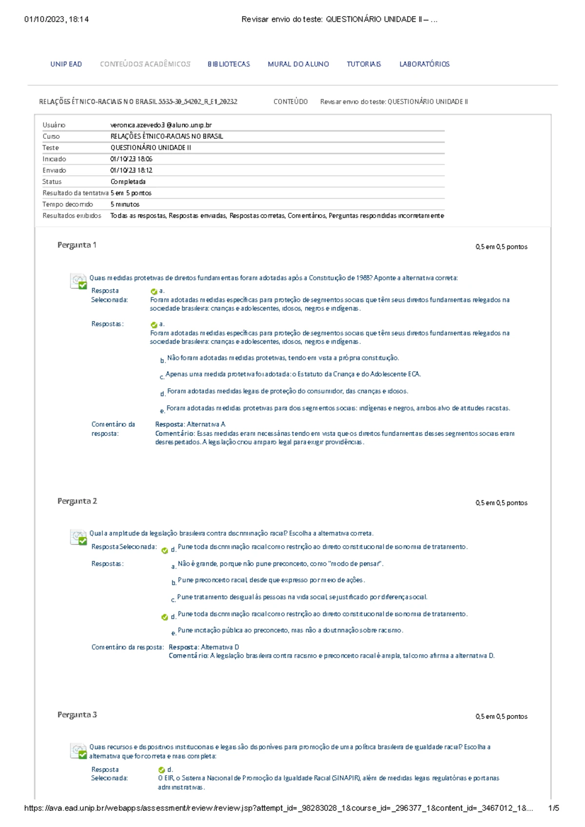 Ética, Cidadania E Sustentabilidade Questionario Unida I - ÉTICA ...