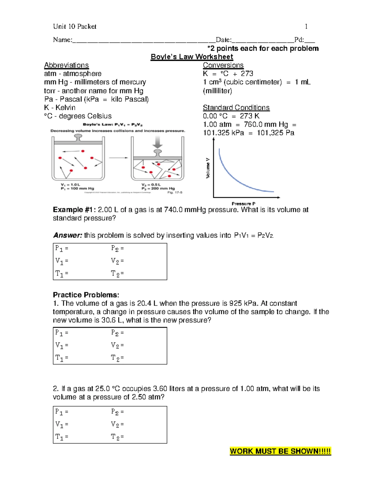 Boyle's Law Experiment: Marshmallow Volume Change Demo - Studocu