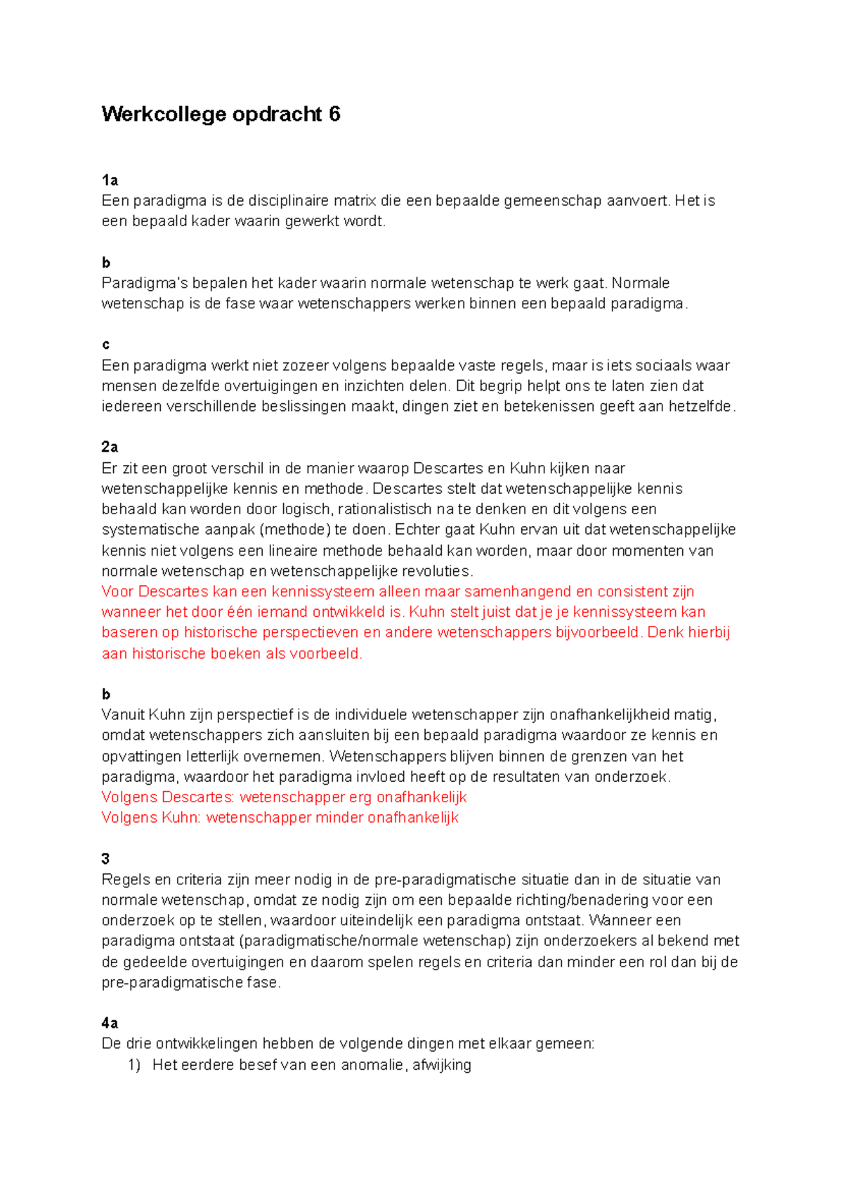 FvdM Werkcollege Opdracht 6: Paradigma's en Wetenschappelijke Kennis ...