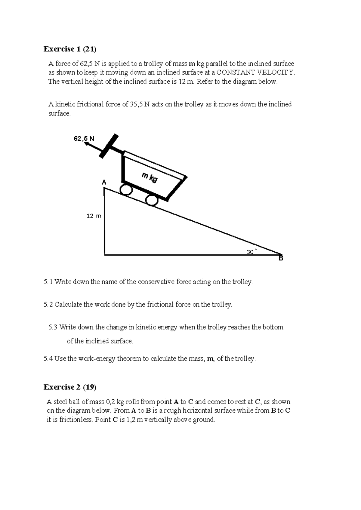 Work, Energy and Power Practice Problems (Course Code: 21) - Studocu