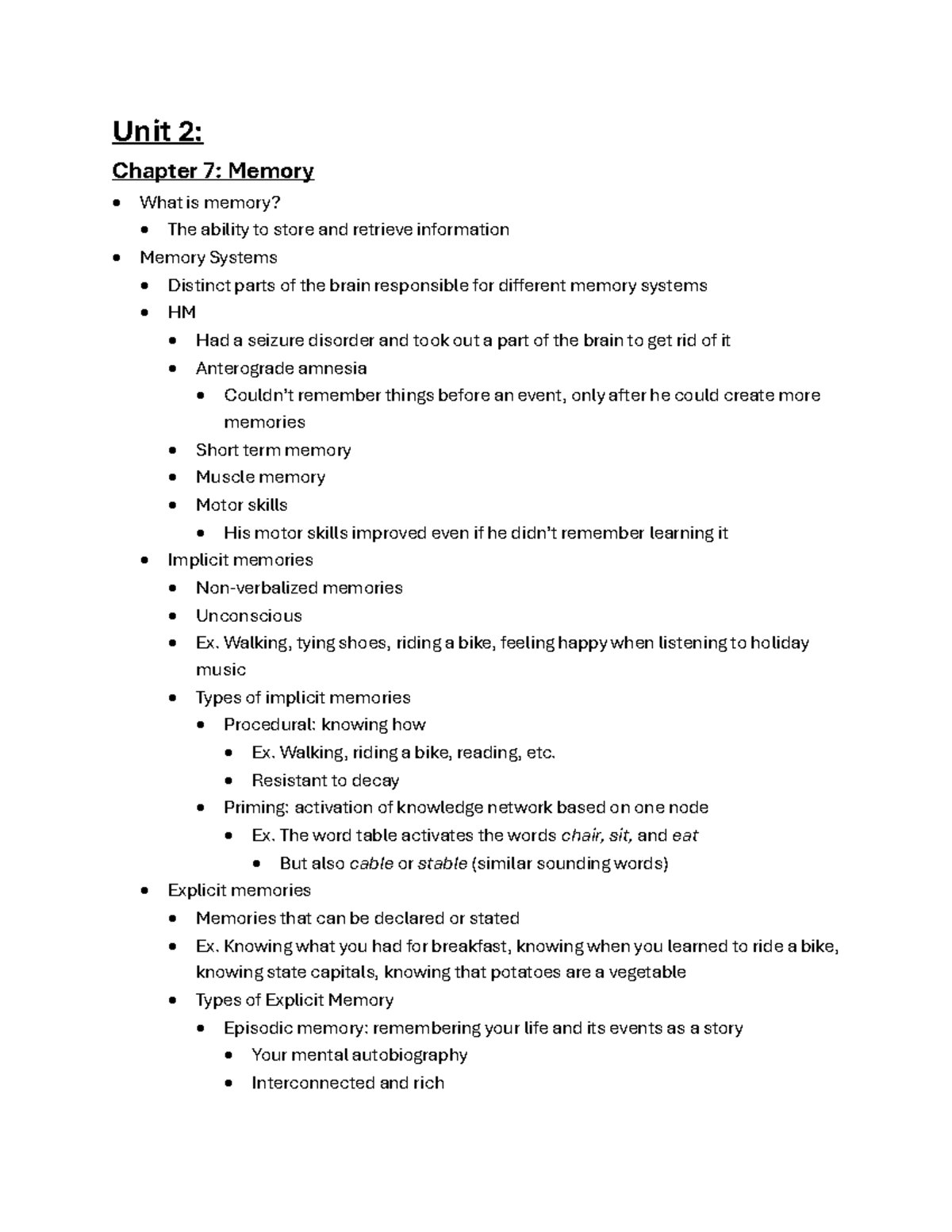 Chapter 7 & 8: Memory, Thinking, Intelligence & Language Overview - Studocu
