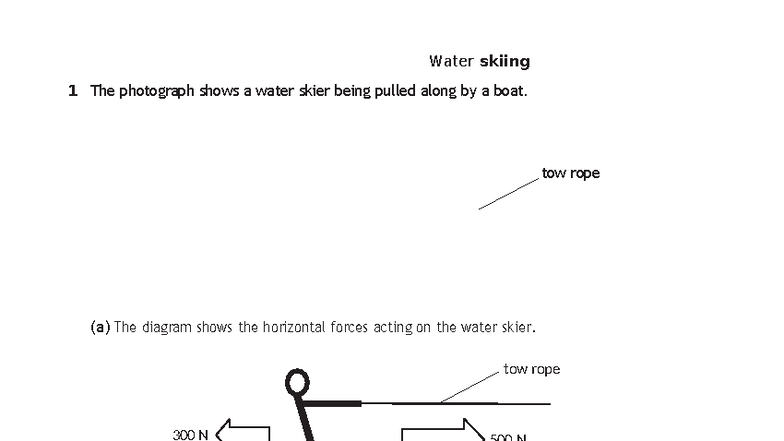 Newton's Laws - Weight 1 QP: Forces in Water Skiing and Motion - Studocu