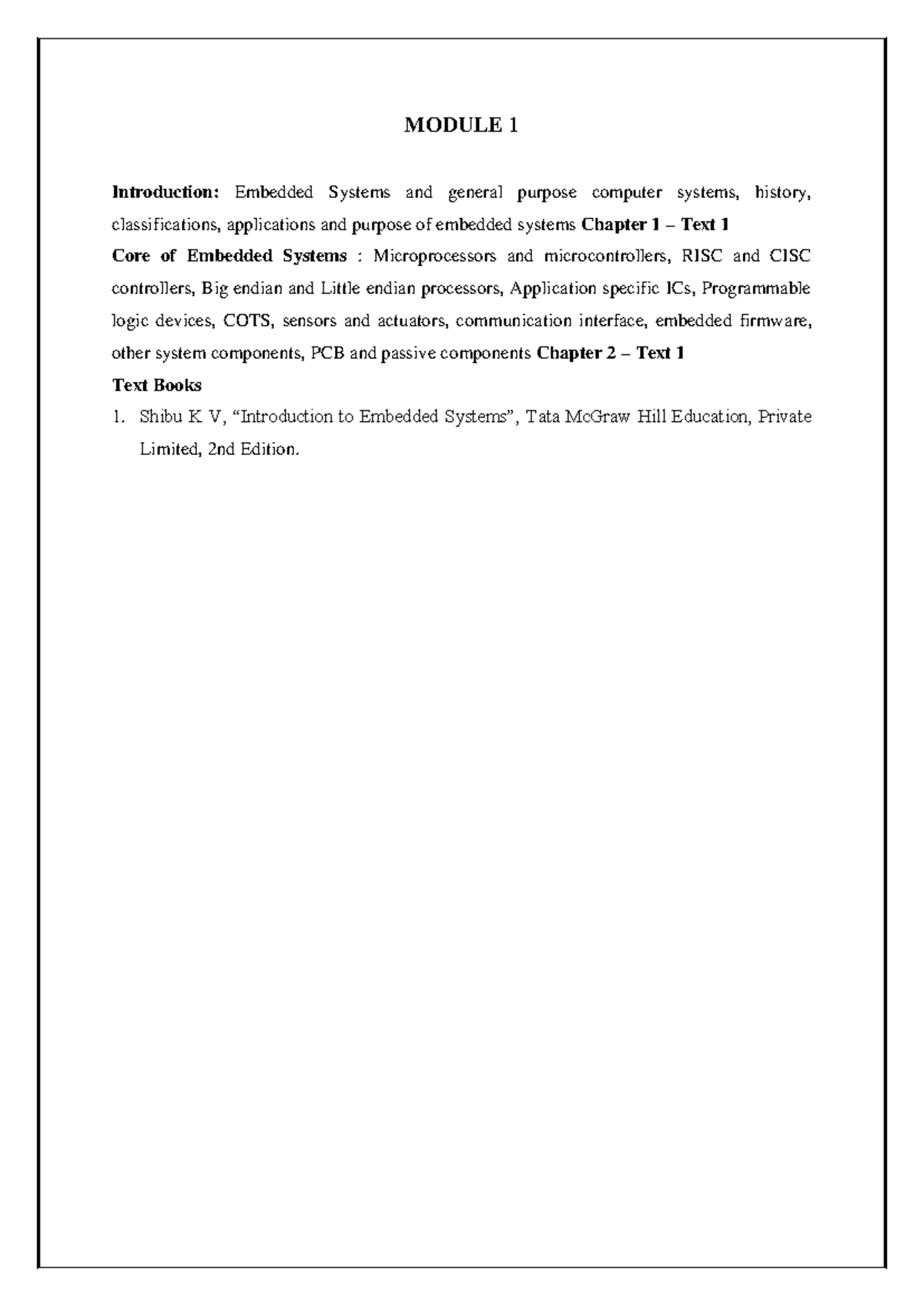 ES Notes Module 1: Introduction to Embedded Systems and Core Concepts ...