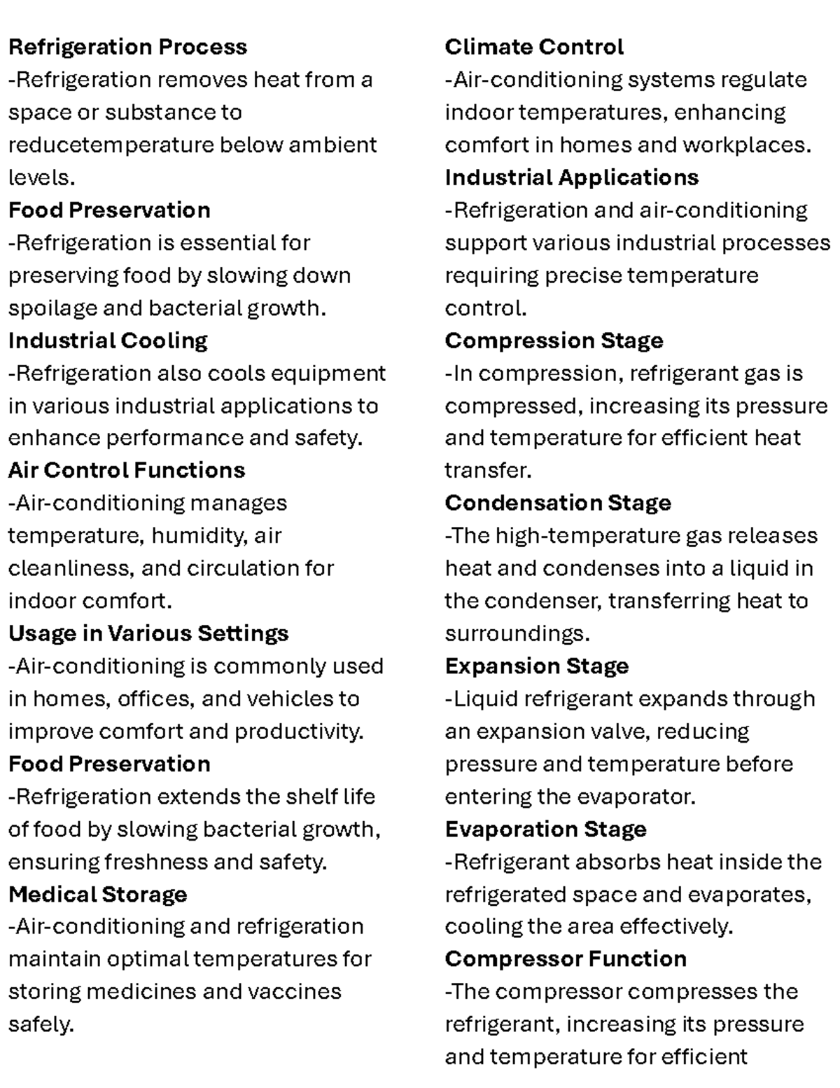 Refrigeration Process Overview: Principles & Applications (ENG 101 ...