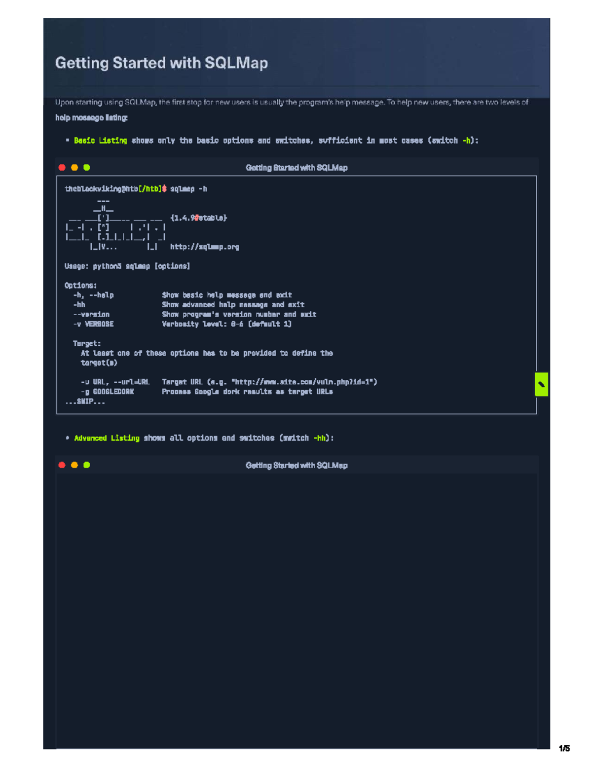 Getting Started with SQLMap: A Beginner's Guide to SQL Injection - Studocu