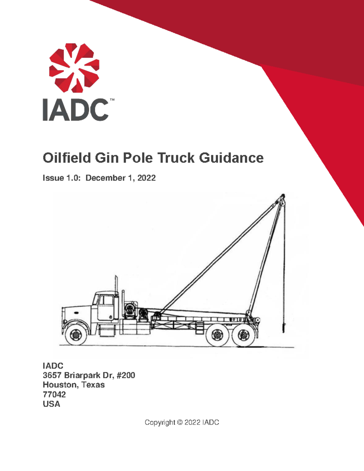 IADC Oilfield Gin Pole Truck Guidelines: Safety and Training Manual ...