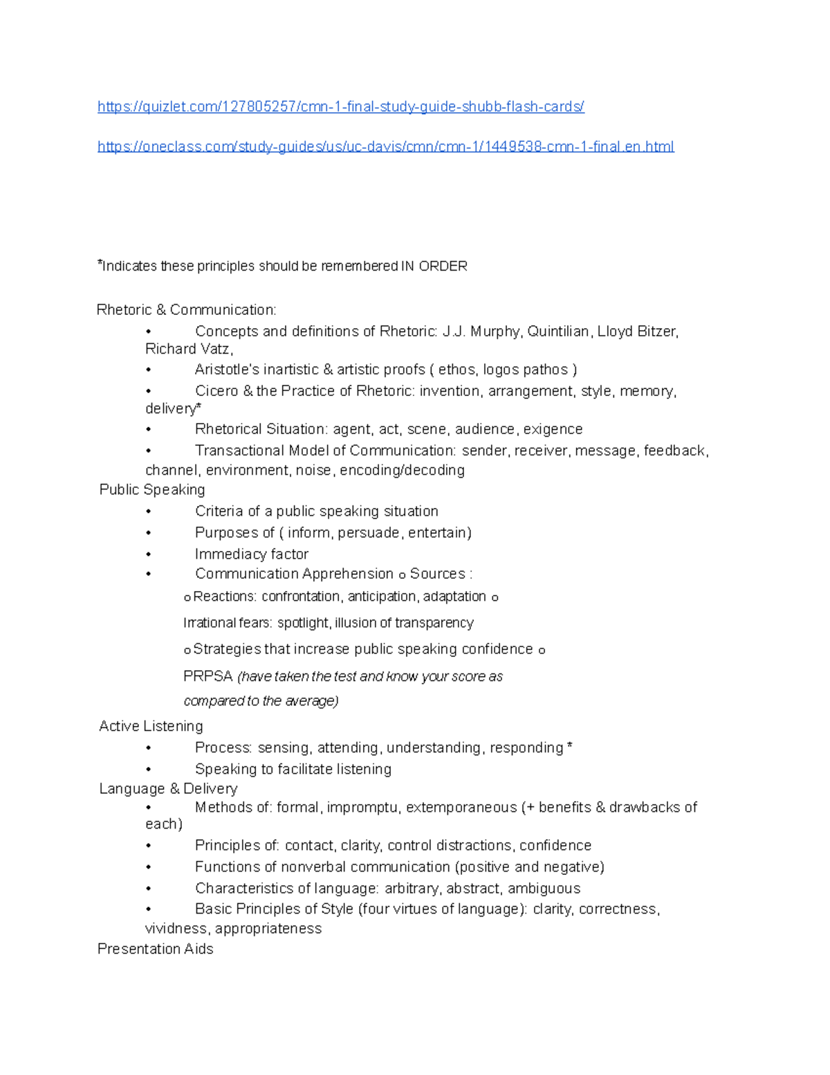 Final Study Guide Collab - quizlet/127805257/cmn-1-final-study-guide ...