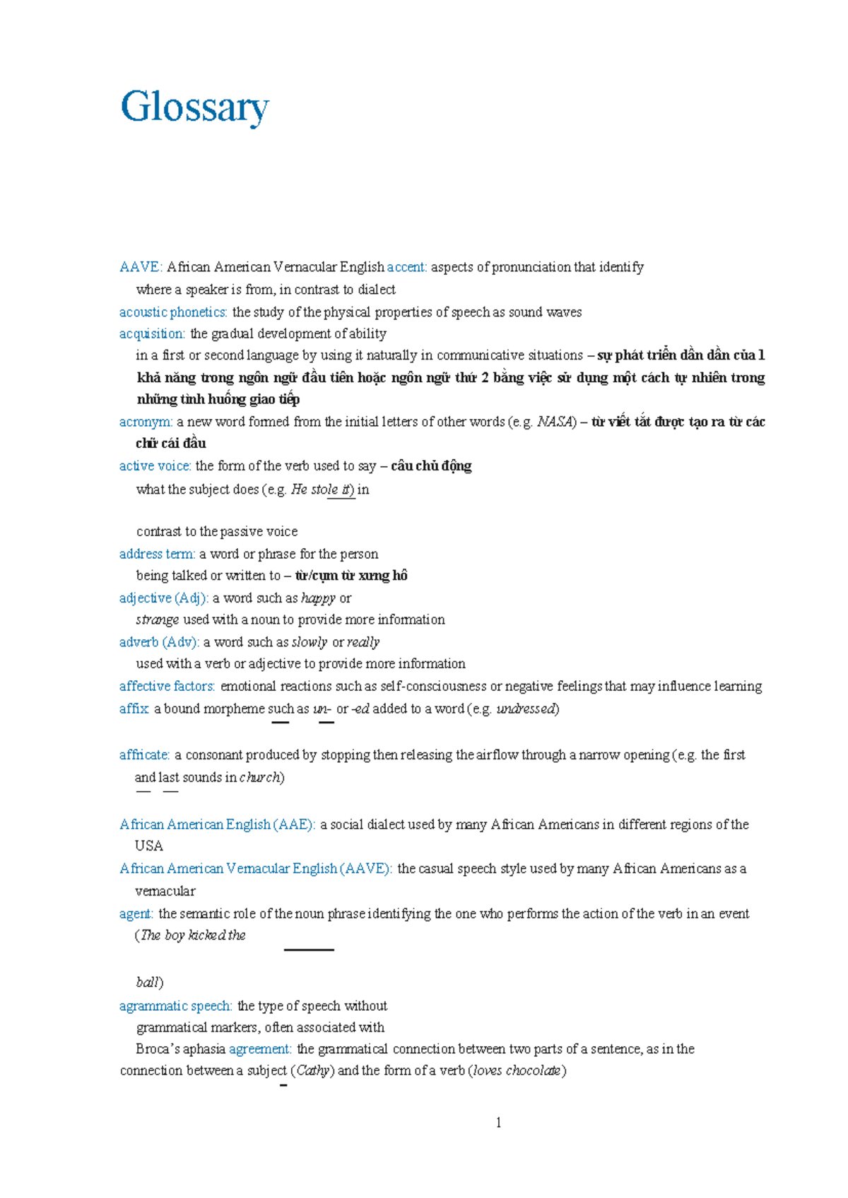 AAVE Glossary: Key Terms and Concepts in African American Vernacular ...