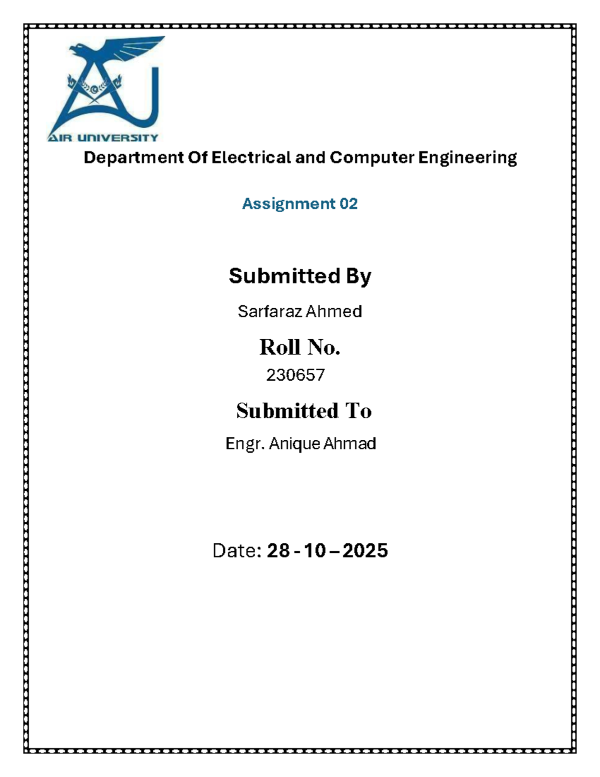 Assignment 02 - TCP/UDP Concepts and Error Detection - 230641 - Studocu