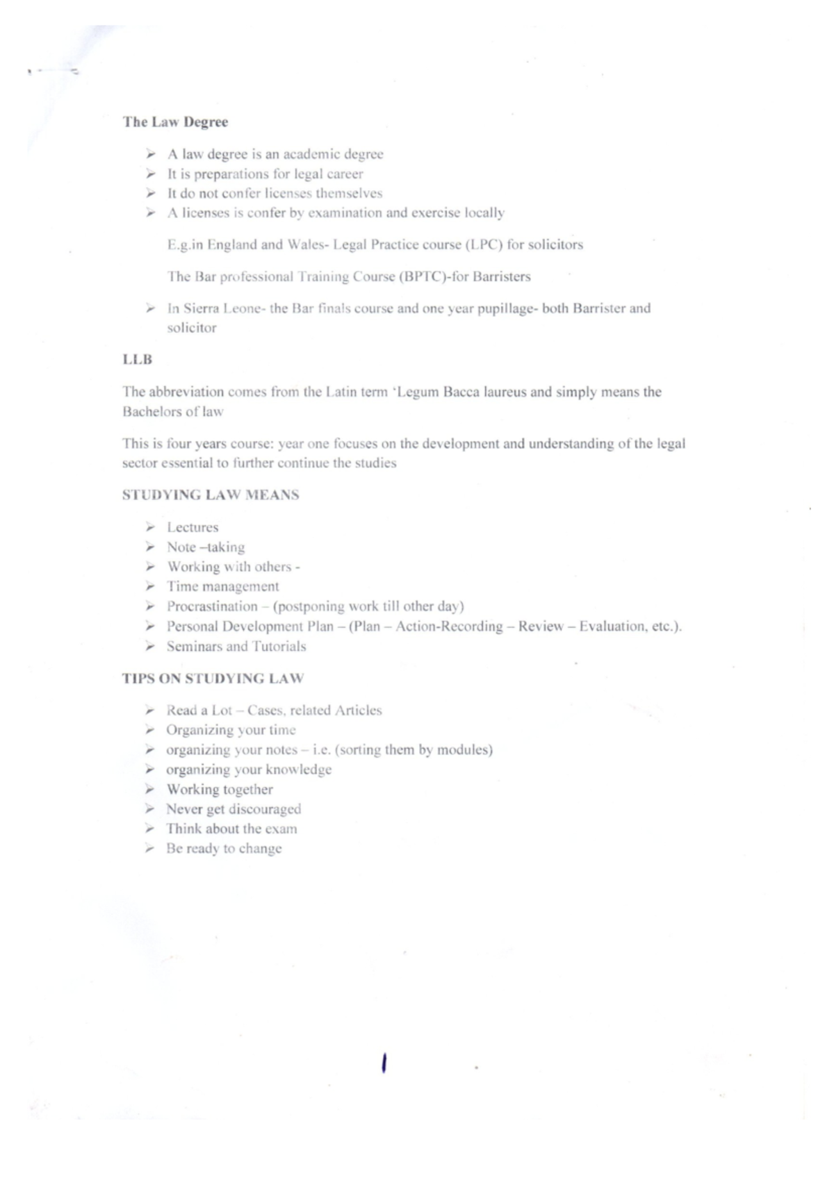 Intro TO LAW 2 - Disclaimer: This material shared is not in any way ...