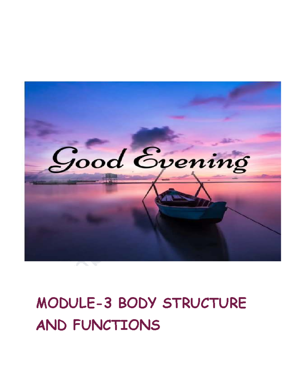 Module-3 BODY Structure AND Functions (1) nacc psw manpreet - MODULE-3 ...
