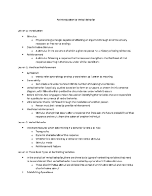 [Solved] B20 Identify the role of multiple control in verbal behavior ...