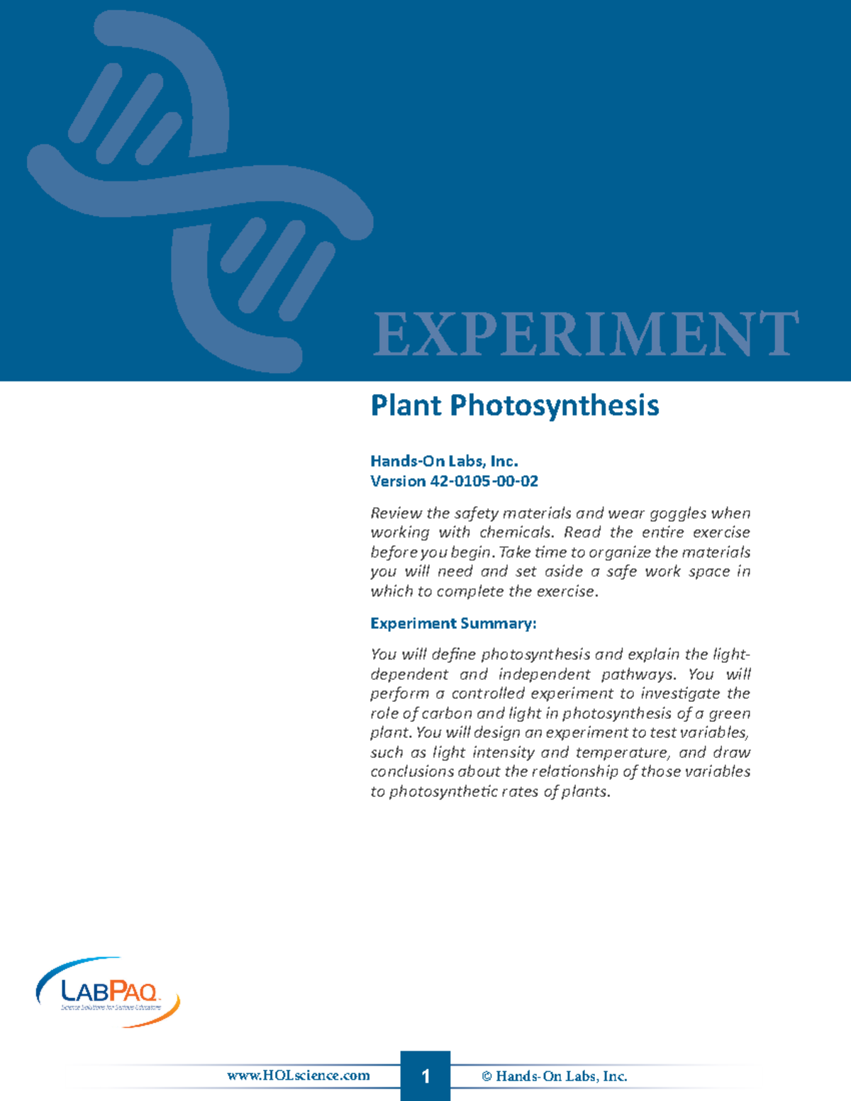 Lab Report on Plant Photosynthesis: Investigating Light & Carbon ...