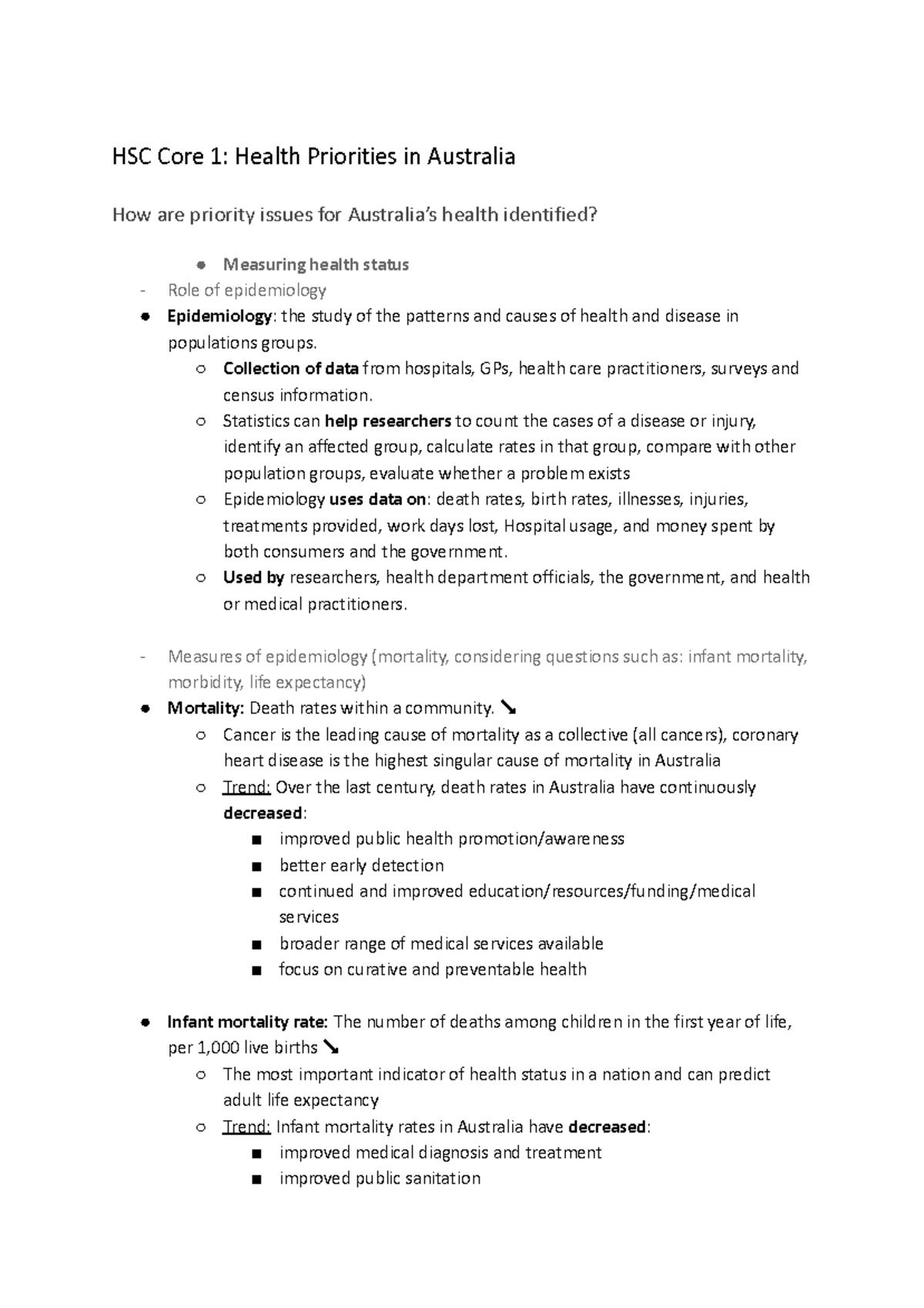 Pdhpe - HSC Core 1: Health Priorities in Australia Annotated Syllabus ...
