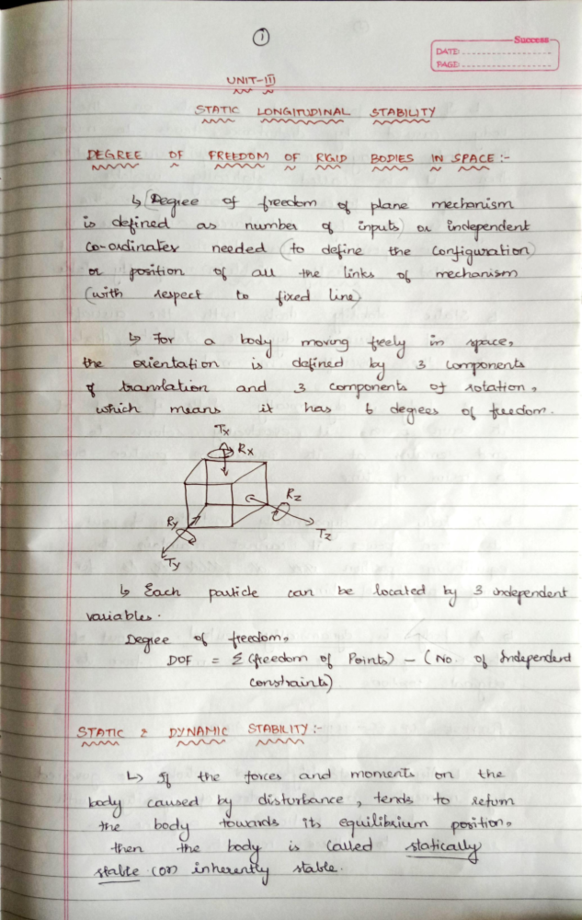 FD-UNIT 3 - AE3691 FLIGHT DYNAMICS STUDY GUIDE - Studocu