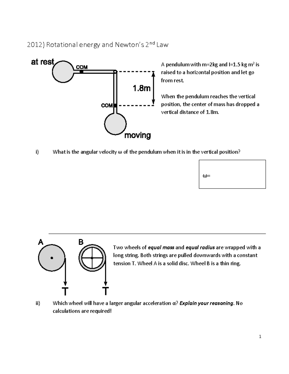 Rotation and Angular Dynamics: Exam Review (PHYS 2012) - Studocu