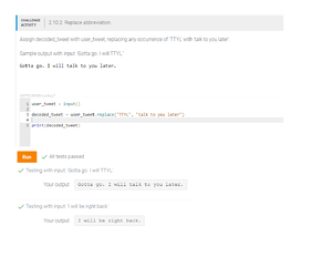6.13 LAB- Filter and sort a list Section 6.13 - IT 140 Introduction to Scripting zy Books - 6 ...