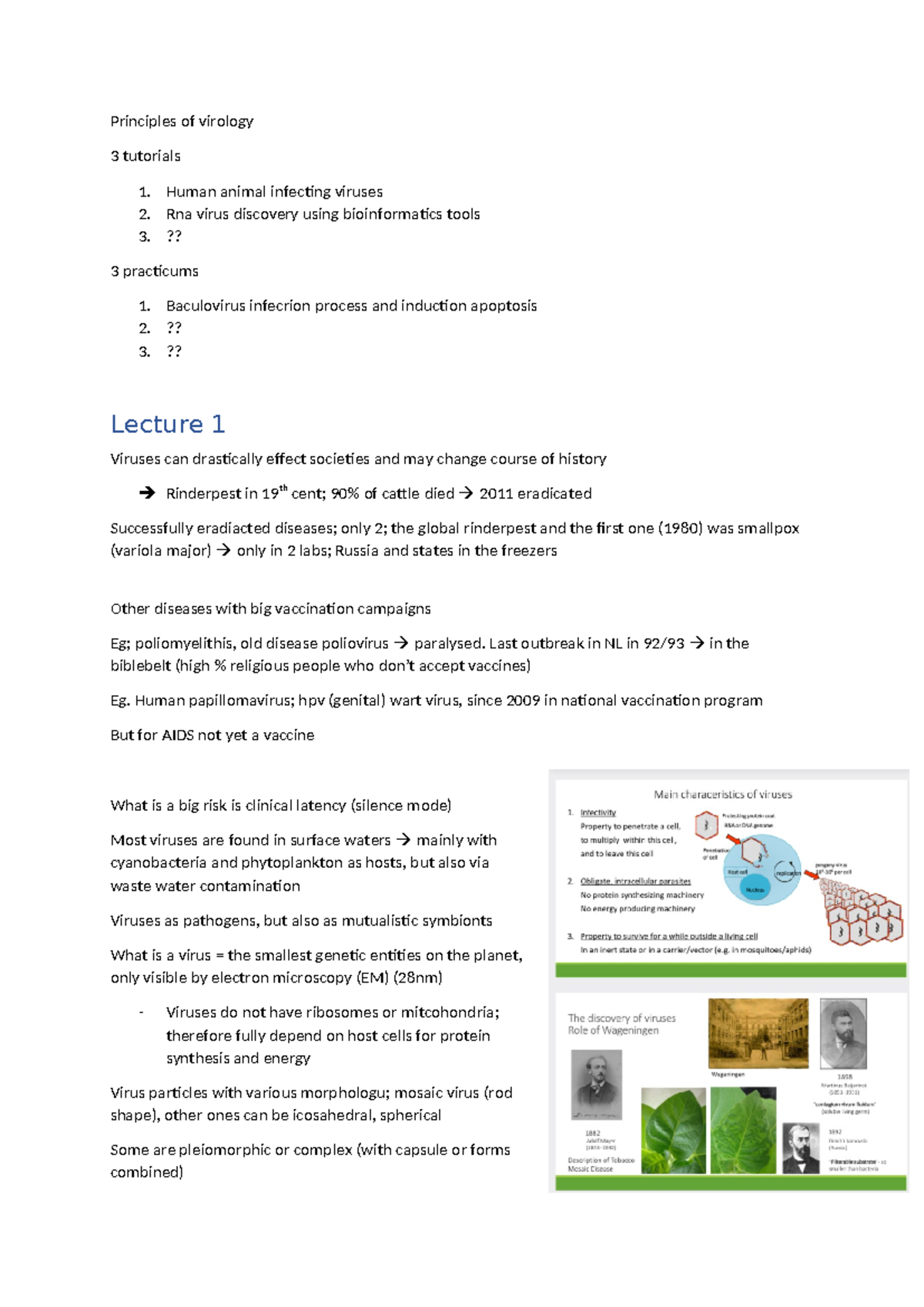 Virology 3: Lecture Notes on Virus Discovery & Pathogenesis - Studeersnel