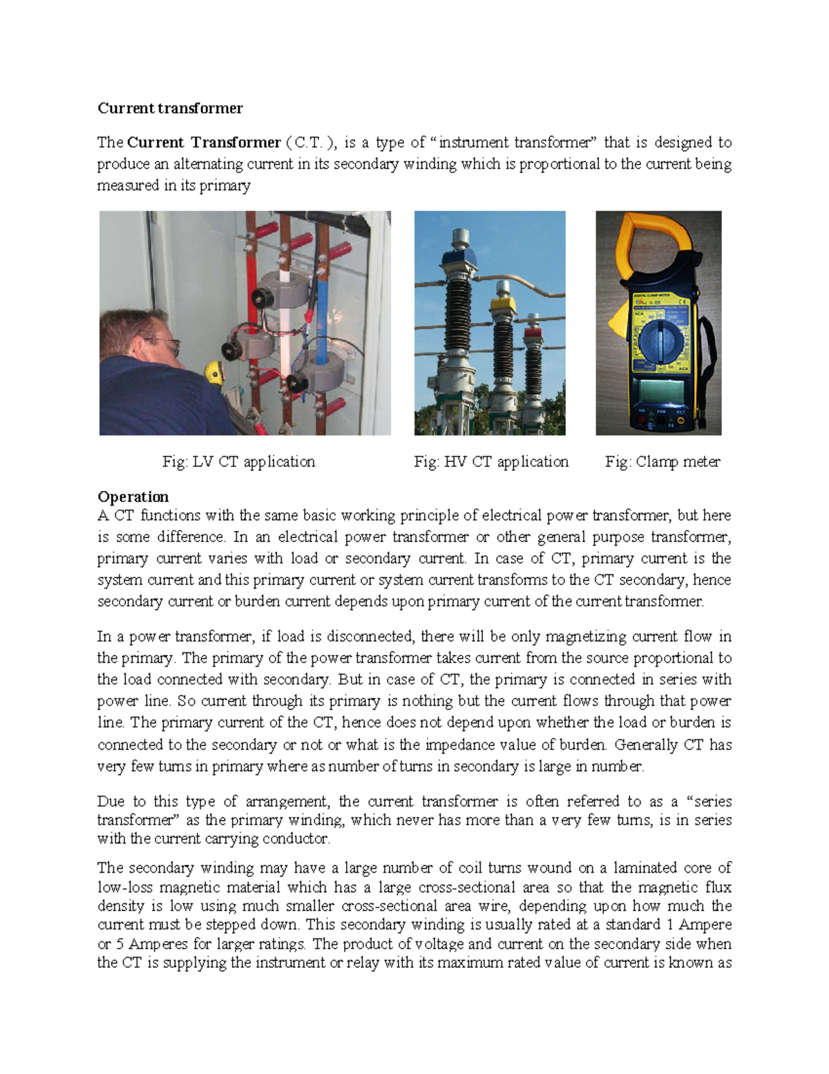 CT and VT - Current Transformer Overview for Power System Protection ...