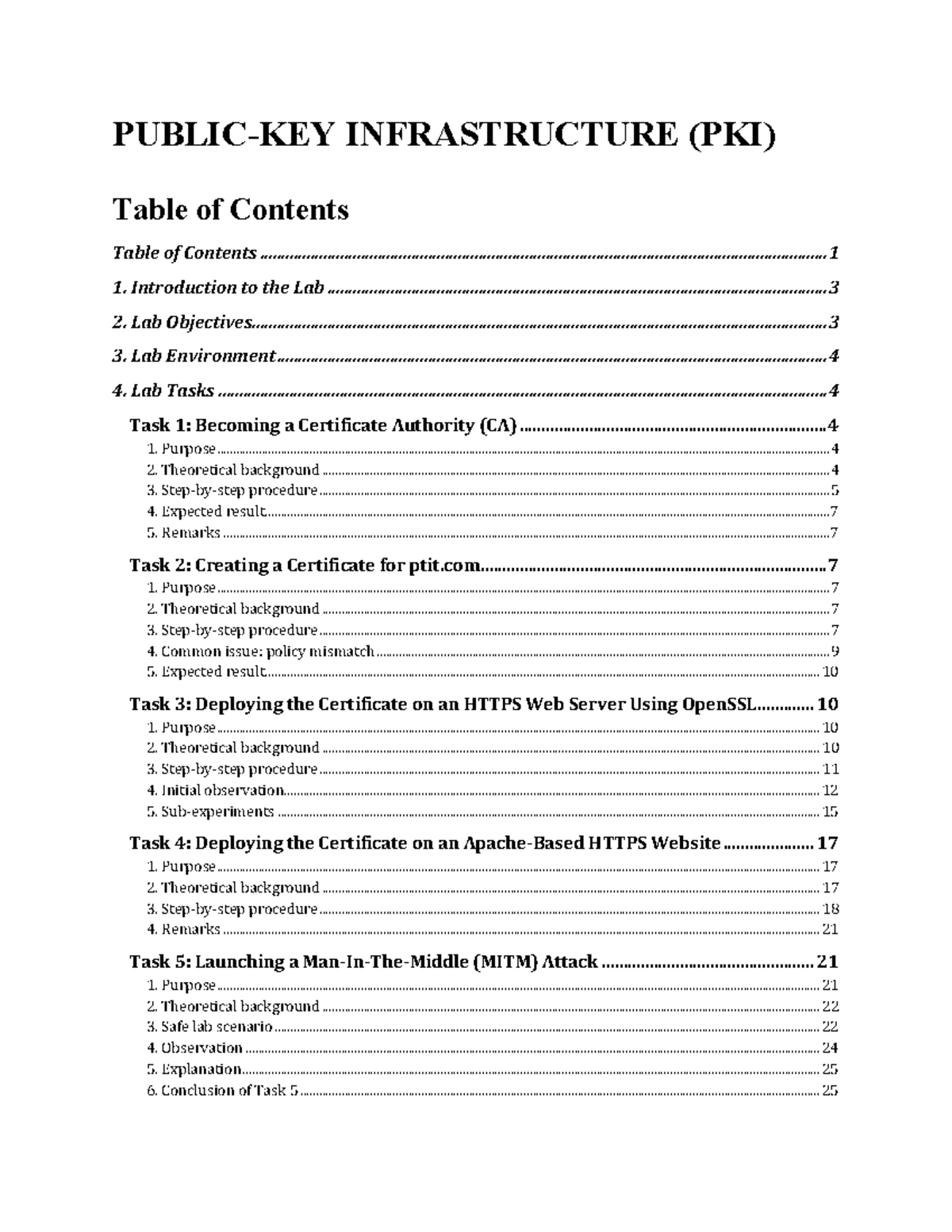 INFRASTRUCTURE (PKI) Lab Guide: Certificate Authority & HTTPS Setup ...