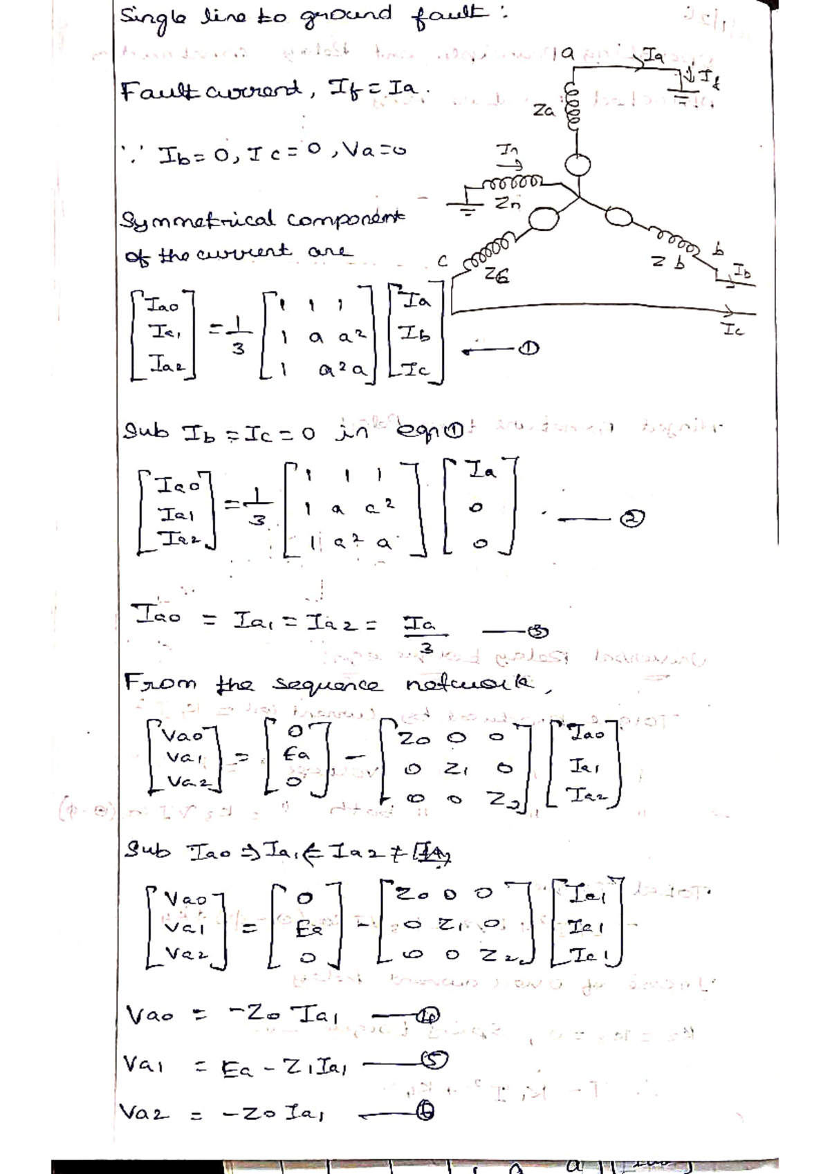 Single Line to Ground Fault Analysis - PSG 101 - Studocu