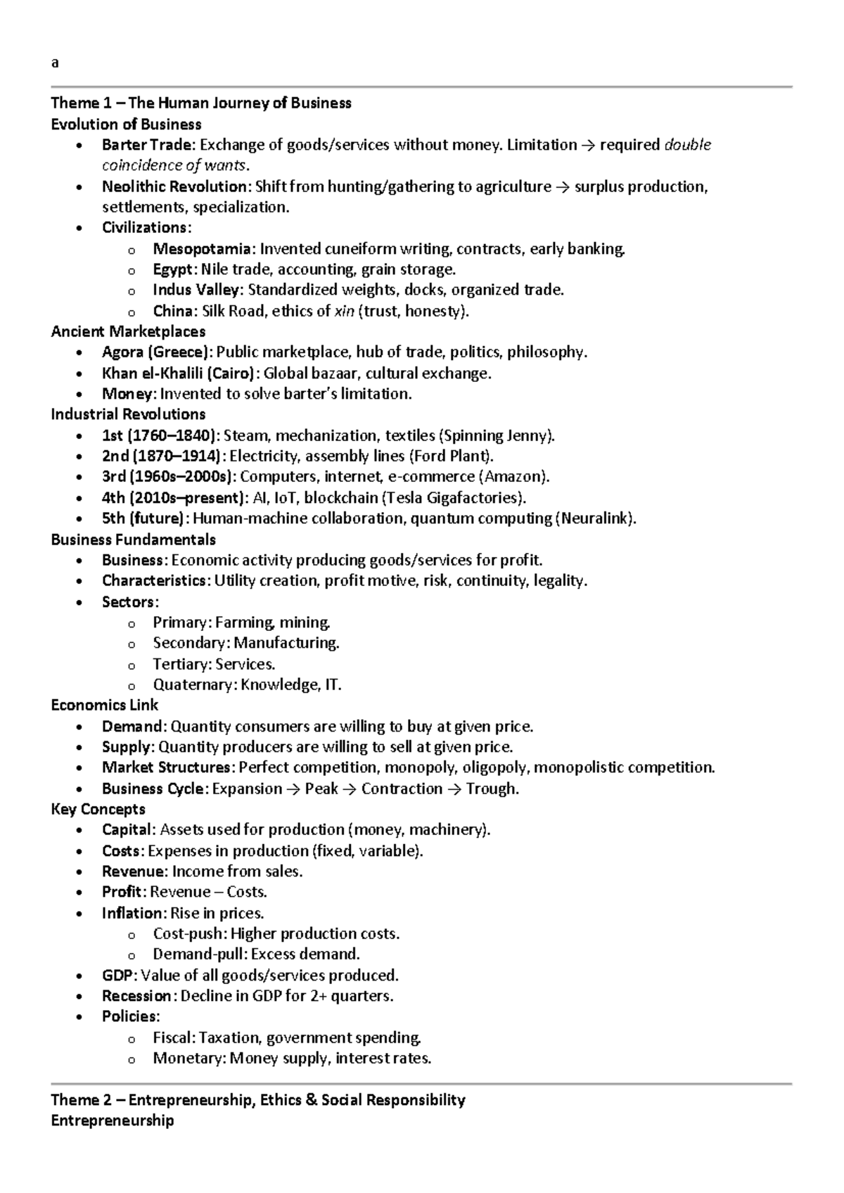 MGT211 Summ - The Human Journey of Business Evolution: Topic Summaries ...