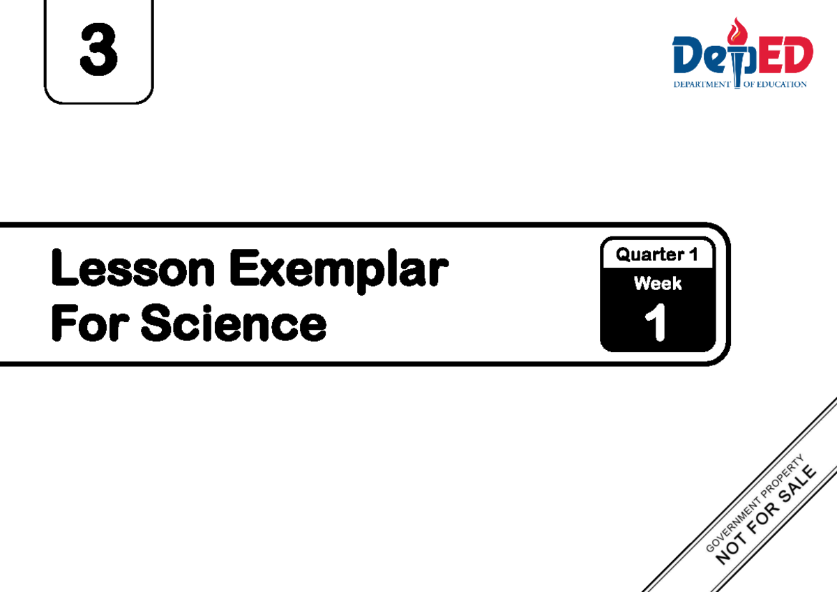 LE Science 3 Q1 Week 1: Lesson Exemplars on Senses and Observations ...