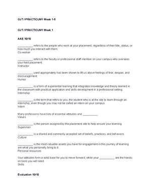 Practicum Requirements Checklist - PRACTICUM REQUIREMENTS CHECKLIST ...