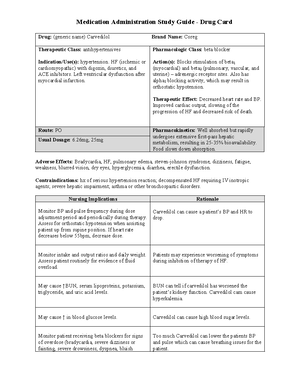 Acetaminophen - Study Sheet - Medication Administration Study Guide ...