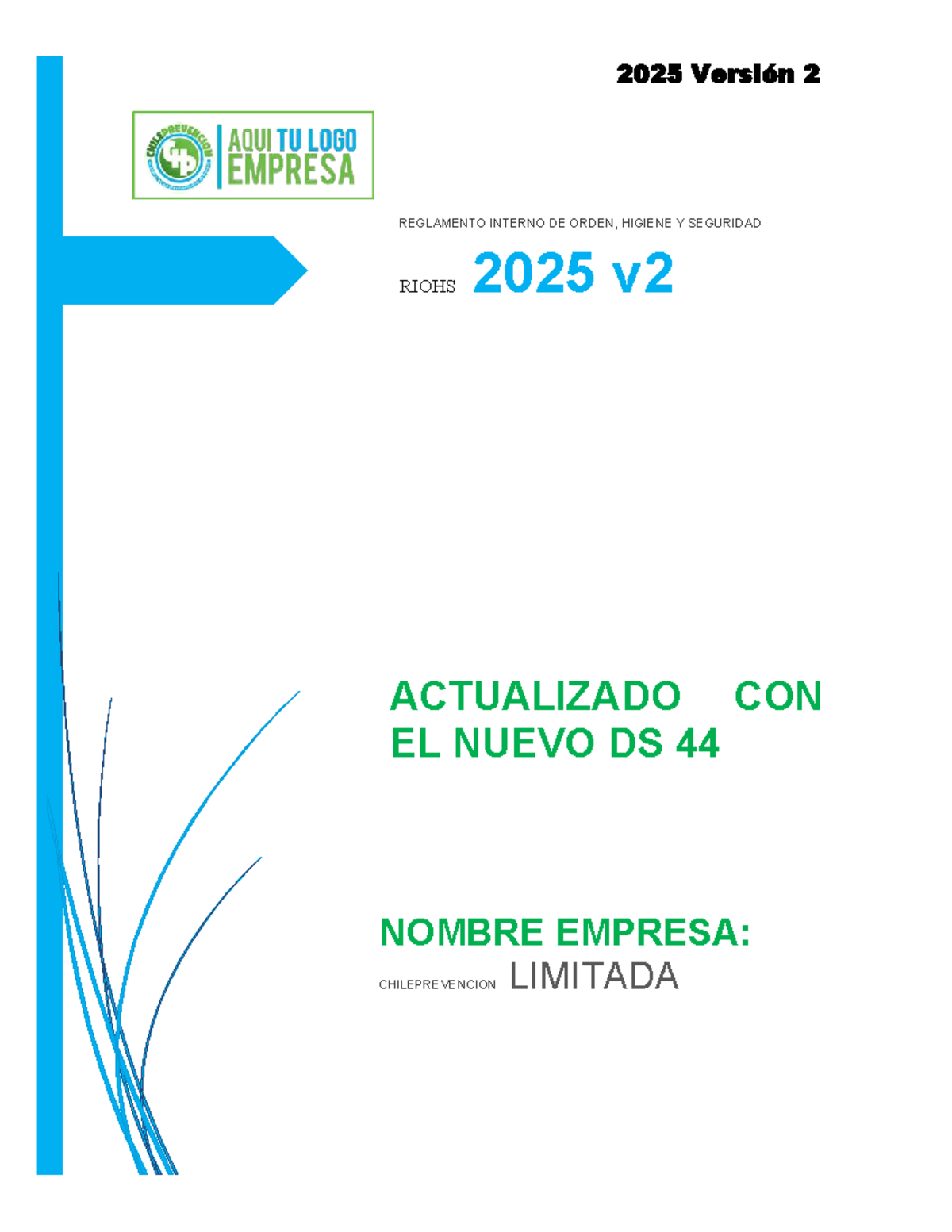 Reglamento Interno de Seguridad y Salud Laboral - DS 44 Riohs 2025 v2 - Studocu