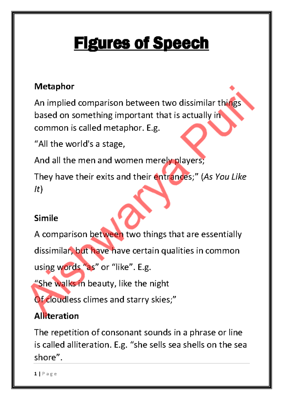 Figures of Speech: Understanding Metaphor, Simile, Irony & More - Studocu