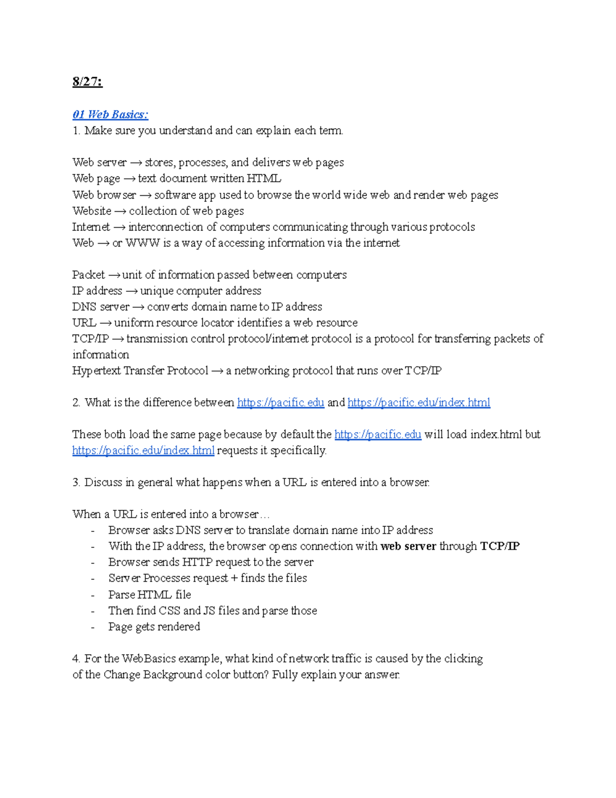 Web Development Concepts and Practices: Complete Study Guide (01) - Studocu